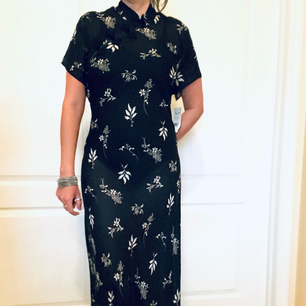 Vintage Sheer Cheongsam Dress With Tags - Gem